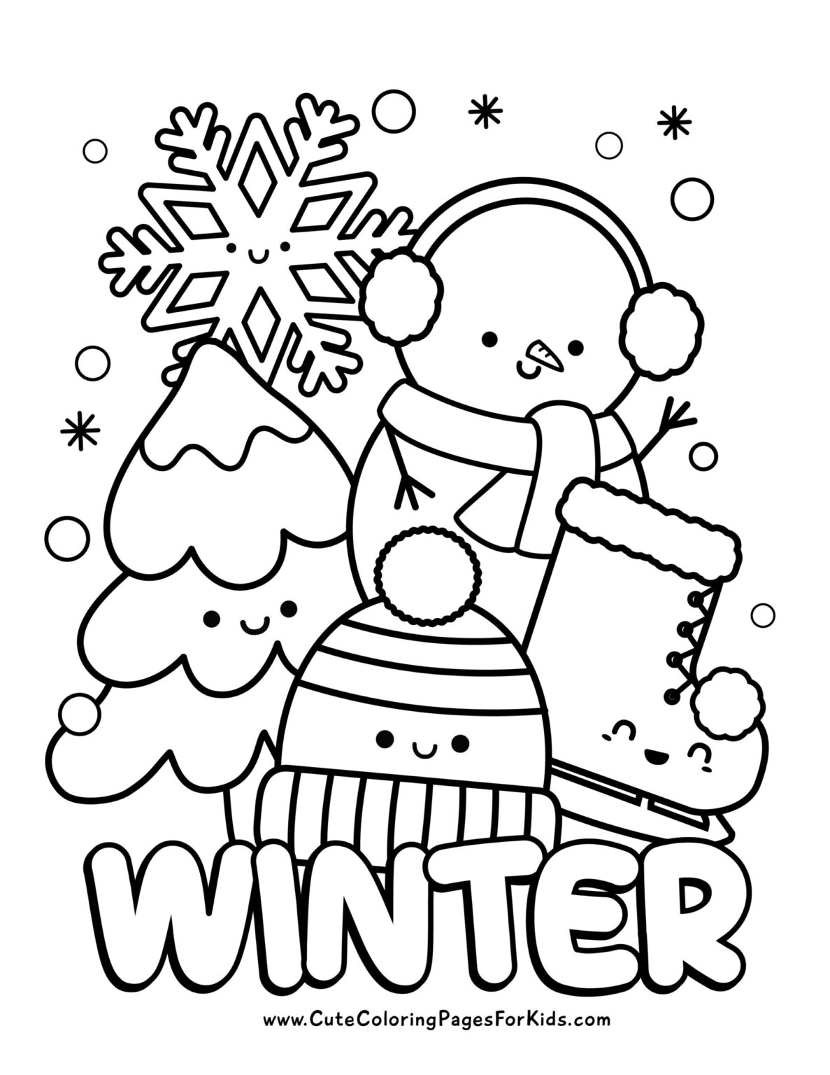 free printable winter coloring sheets for kids - MIT Printable